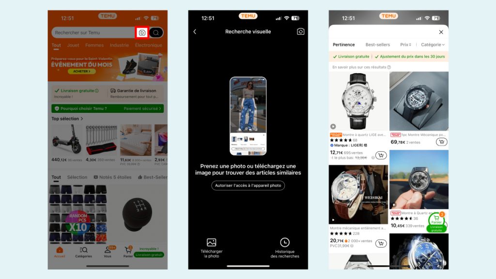 How to effectively search for items on Temu?